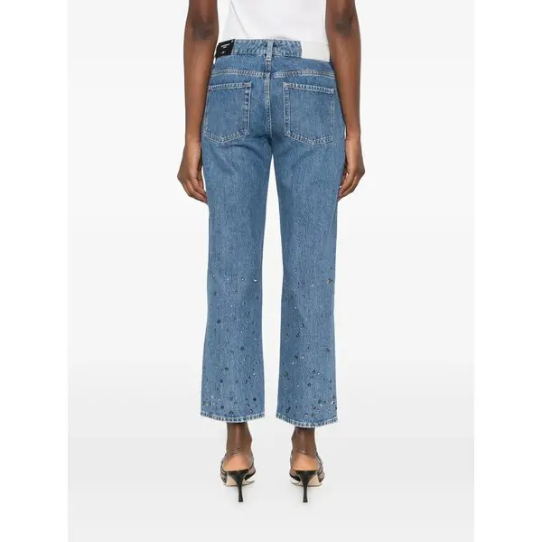7 For All Mankind Embellished Straight Leg Jeans
