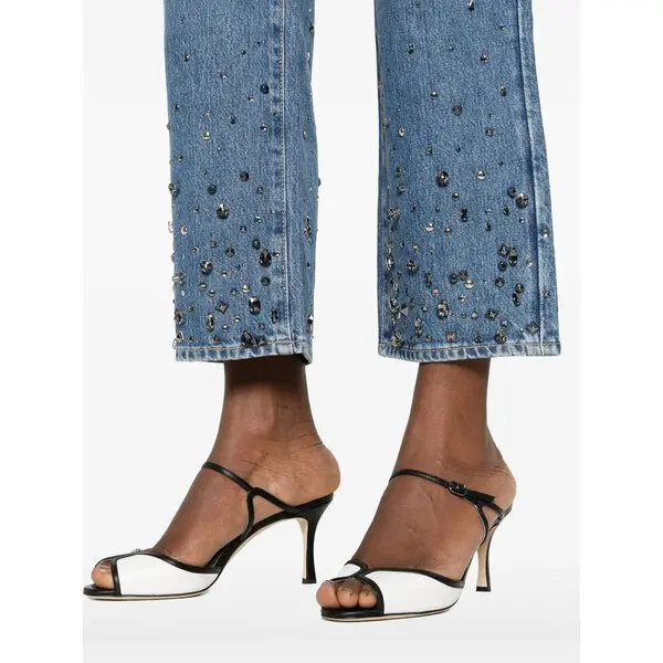 7 For All Mankind Embellished Straight Leg Jeans