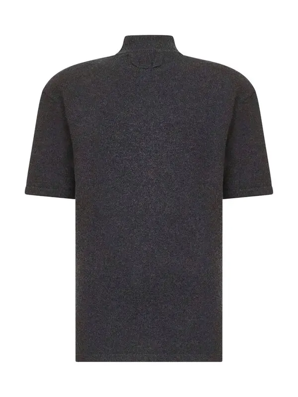 Jacquemus High Neck Knitted Top - Dark Gray