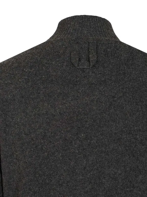 Jacquemus High Neck Knitted Top - Dark Gray