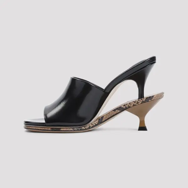 Jacquemus Layered Mules - Black/light Brown