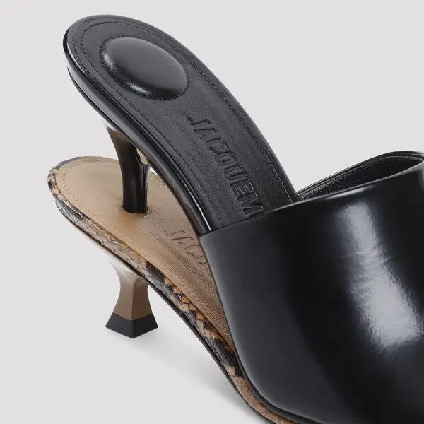 Jacquemus Layered Mules - Black/light Brown