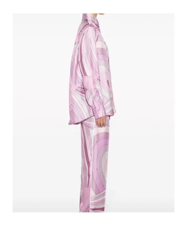 Emilio Pucci Graphic Print Silk Shirt