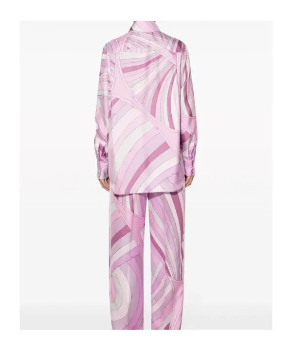 Emilio Pucci Graphic Print Silk Shirt
