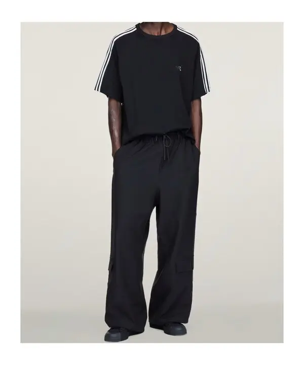 Y3 3-striped Short-sleeved T-shirt - Black