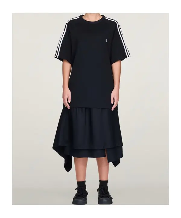 Y3 3-striped Short-sleeved T-shirt - Black