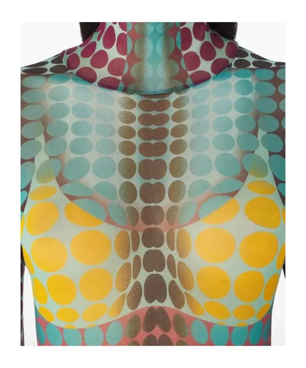 JEAN PAUL GAULTIER High-neck Polka Dot Top