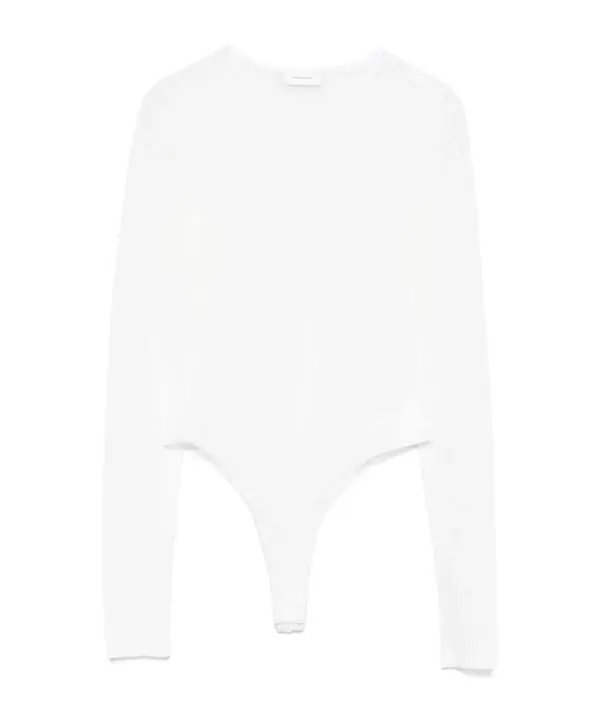 Wardrobe.NYC Polka Dot Bodysuit - White