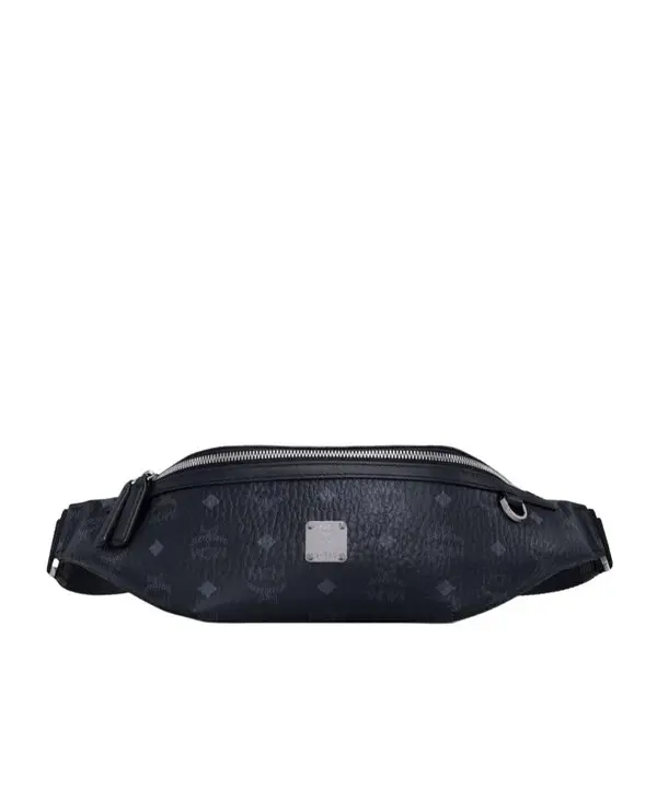 Mcm Fursten Zipped Medium Belt Bag - Black