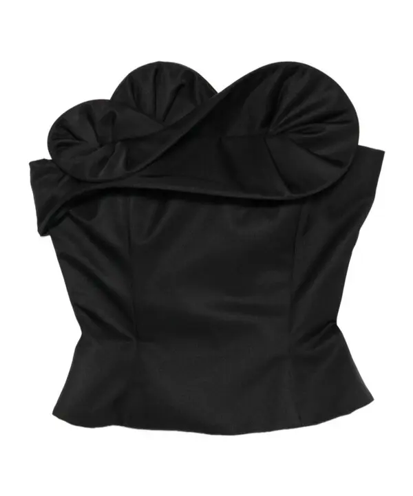 Magda Butrym Petal Strapless Corset - Black