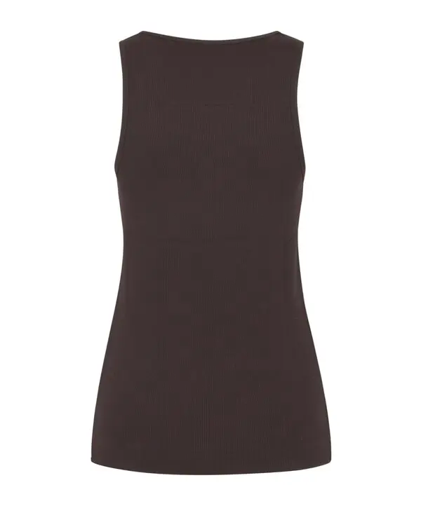 Givenchy 4g Plaque Ribbed Tank Top - Dark Brown
