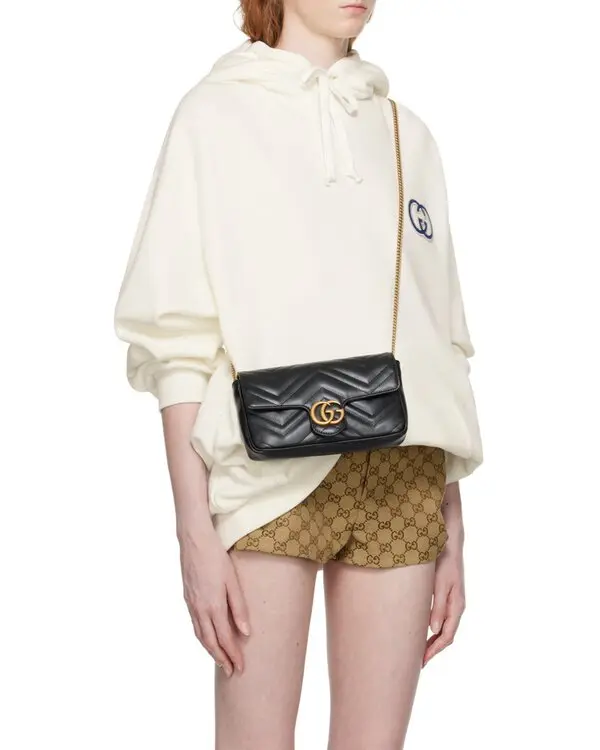 Gucci Gg Logo Motif Embroidered Hoodie