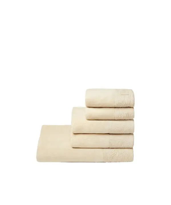 Versace Embossed-logo Bath Towel - Beige