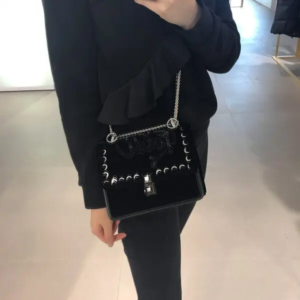 Fendi Kan I Logo Embellished Shoulder Bag