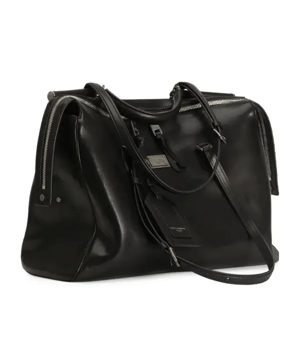 Dolce & Gabbana Vittoria Logo Plaque Bag - Black