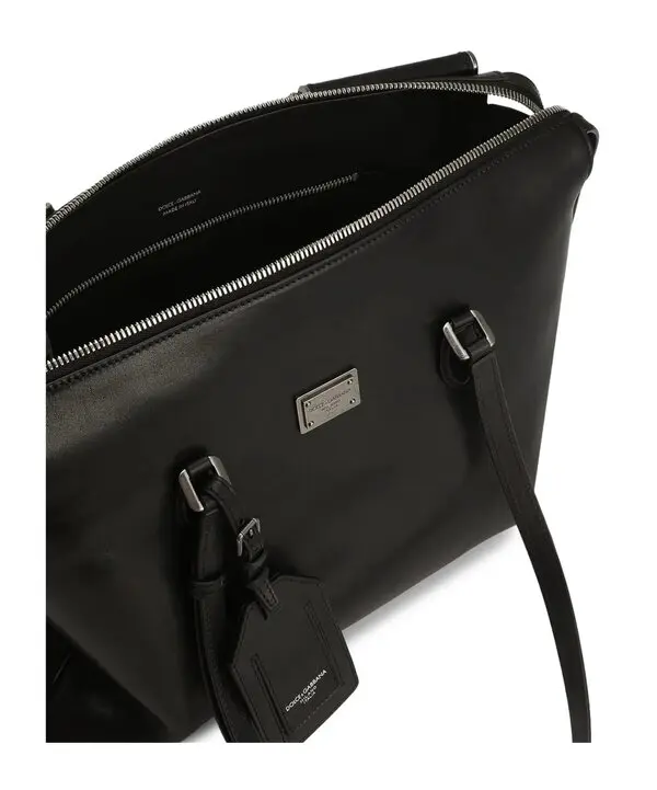 Dolce & Gabbana Vittoria Logo Plaque Bag - Black