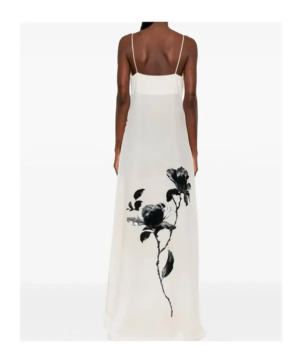 Ermanno Scervino Floral Silk Maxi Dress