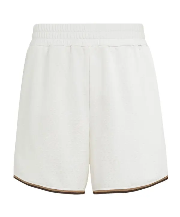 Fendi Ff Jacquard Elasticated Waistband Shorts - White