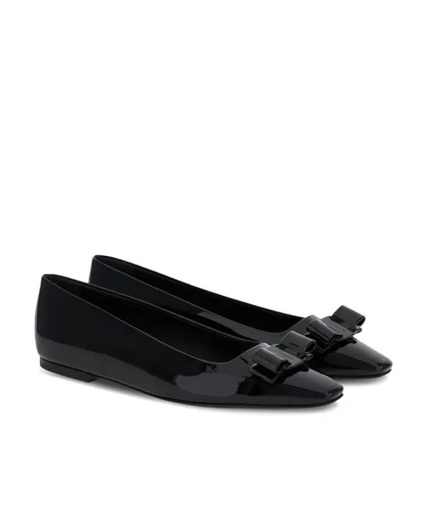 FERRAGAMO Vara Bow Ballet Flats - Black