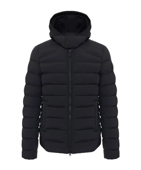 COLMAR Quilted Down Jacket With Detachable Hood - Black
