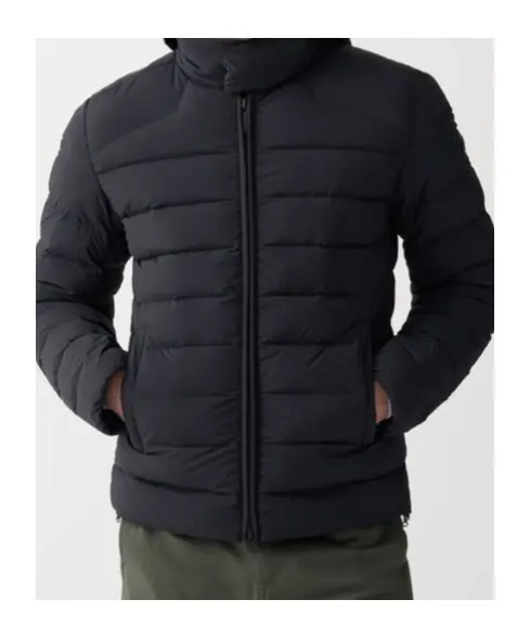 COLMAR Quilted Down Jacket With Detachable Hood - Black