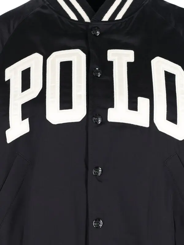 Polo Ralph Lauren Logo Buttoned Bomber Jacket
