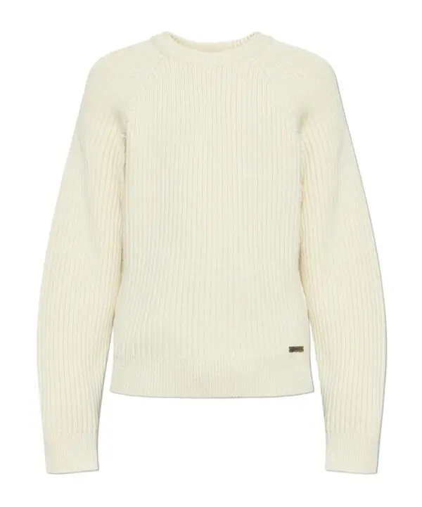 Dsquared2 Logo Plaque Knitted Jumper - White