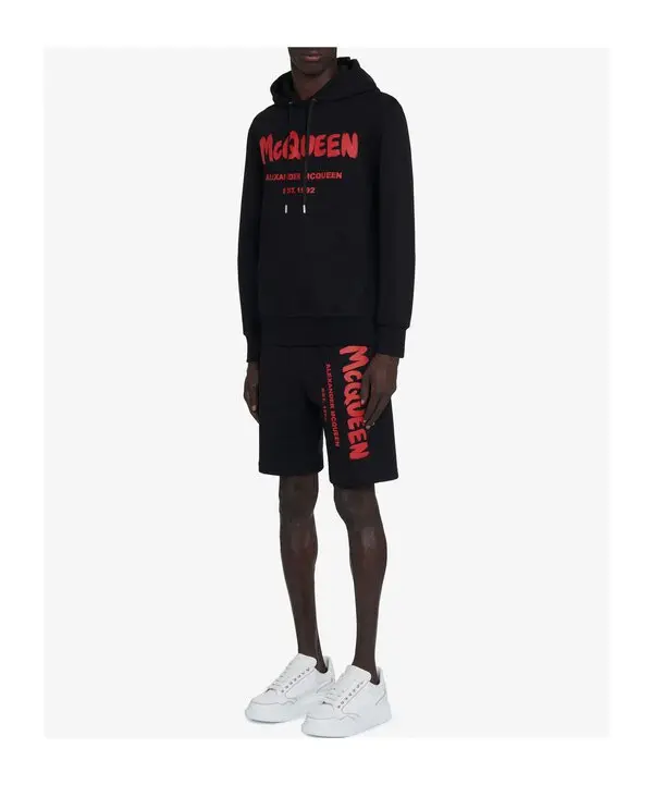 Alexander McQueen Graffiti Logo Sweatshorts - Black