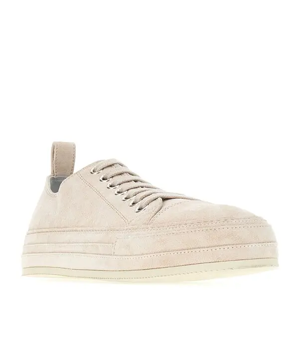 ANN DEMEULEMEESTER Suede Round Toe Lace-up Sneakers