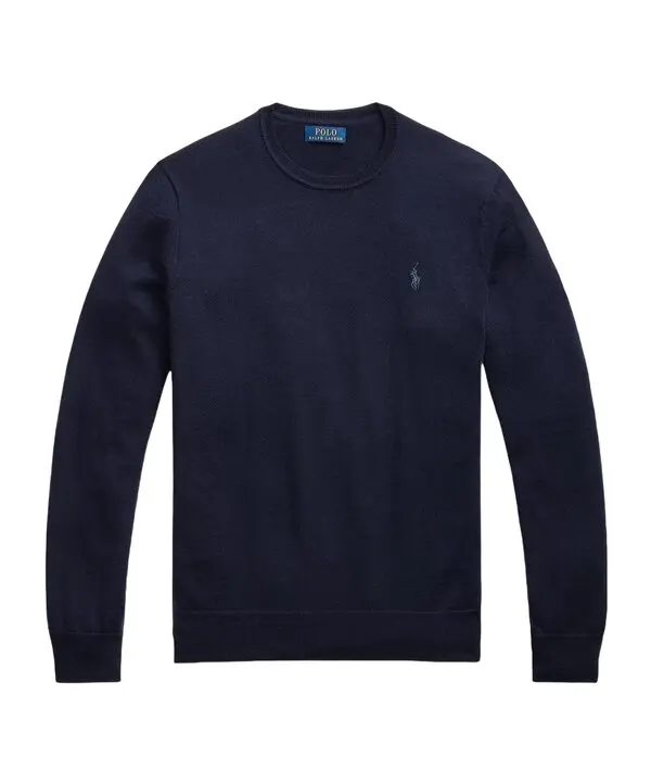 Polo Ralph Lauren Crewneck Jumper With Logo Embroidery - Navy