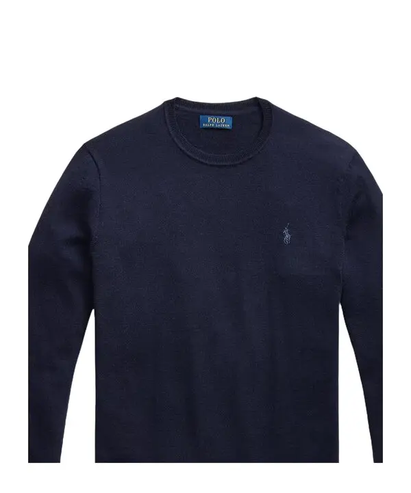 Polo Ralph Lauren Crewneck Jumper With Logo Embroidery - Navy