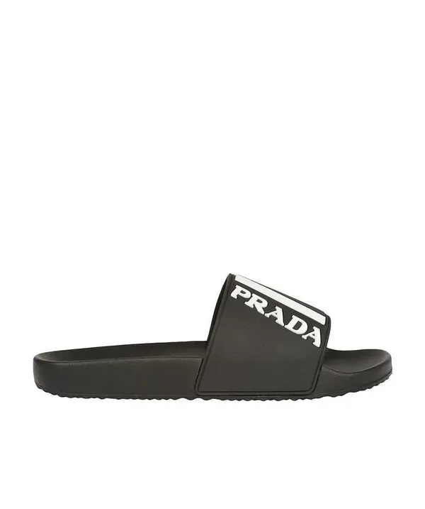 Prada Logo Slides - Black