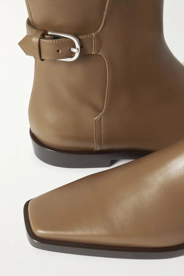 TOTEME Square-toe Buckled Ankle Boots