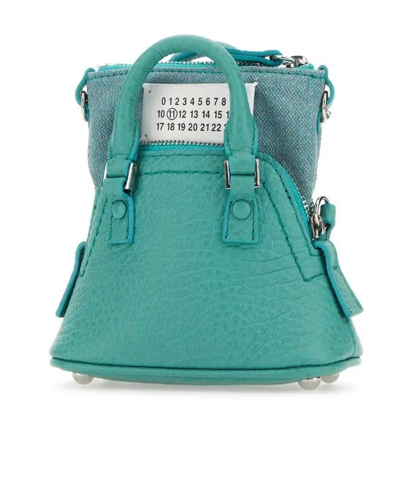 MAISON MARGIELA Numbers Patch Zipped Mini Shoulder Bag - Blue