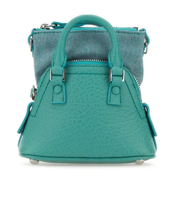 MAISON MARGIELA Numbers Patch Zipped Mini Shoulder Bag - Blue