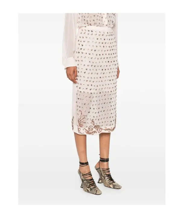 Dries Van Noten Embellished Midi Skirt - No