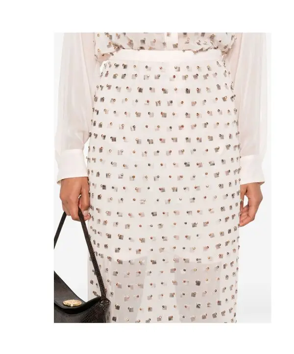 Dries Van Noten Embellished Midi Skirt - No