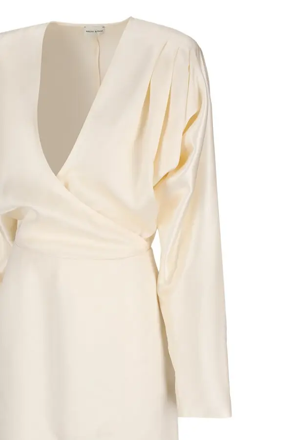 Magda Butrym Silk-satin V-neck Minidress
