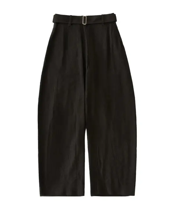 Studio Nicholson Belted Wide Leg Trousers - Black