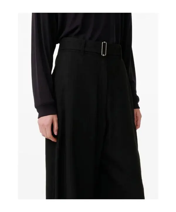 Studio Nicholson Chatto Belted Wide-leg Pants - Black