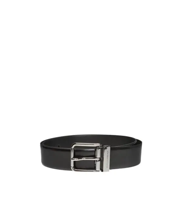 Dolce & Gabbana Polished Classic Belt - Black