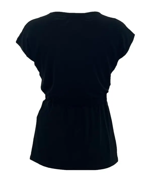 Max Mara V-neck Sleeveless T-shirt With Pleated Detailing