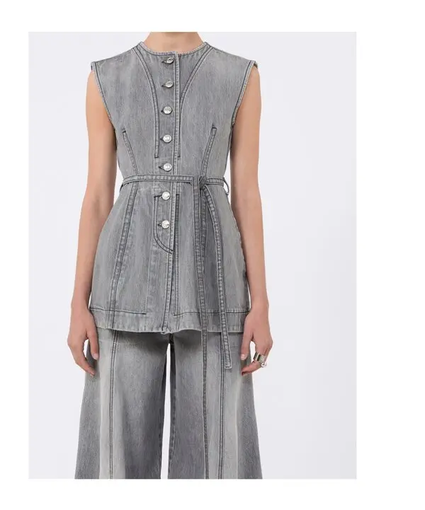 Sportmax Belted Sleeveless Top