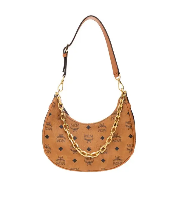 Mcm Aren Crescent Small Shoulder Bag