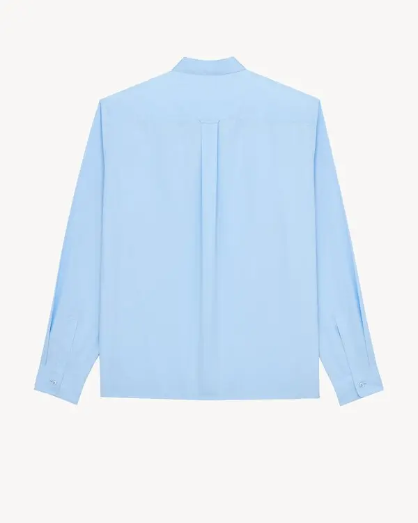 Saint Laurent Regular Fit Poplin Shirt - Blue