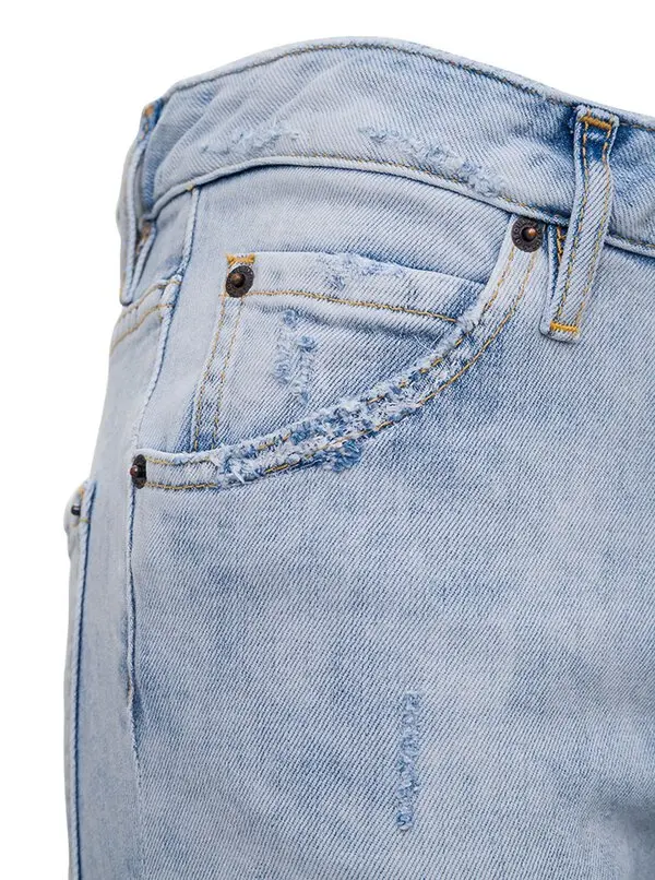 Dsquared2 Cropped Distressed Skinny Jeans - Gray
