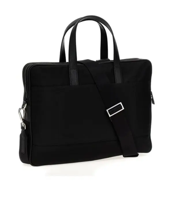 Prada Triangular Logo Plaque Briefcase