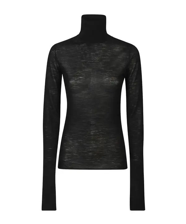 Patrizia Pepe Cropped Turtleneck Top