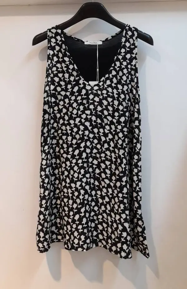 Max Mara Sleeveless V-neck Dress