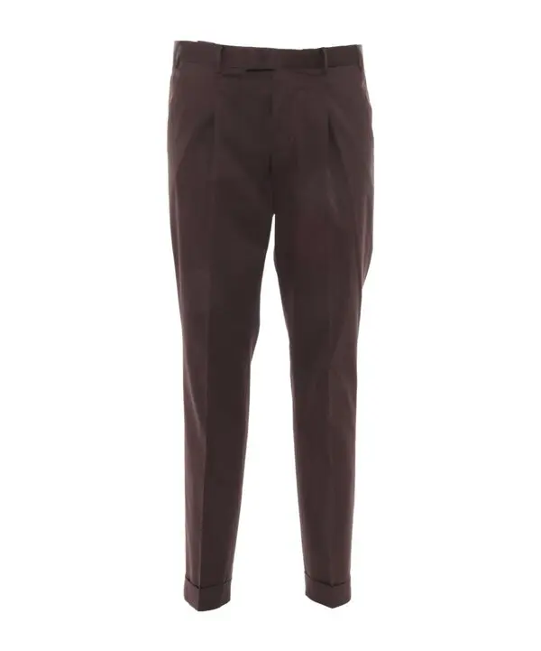 PT TORINO Turn-up Hem Trousers - Black